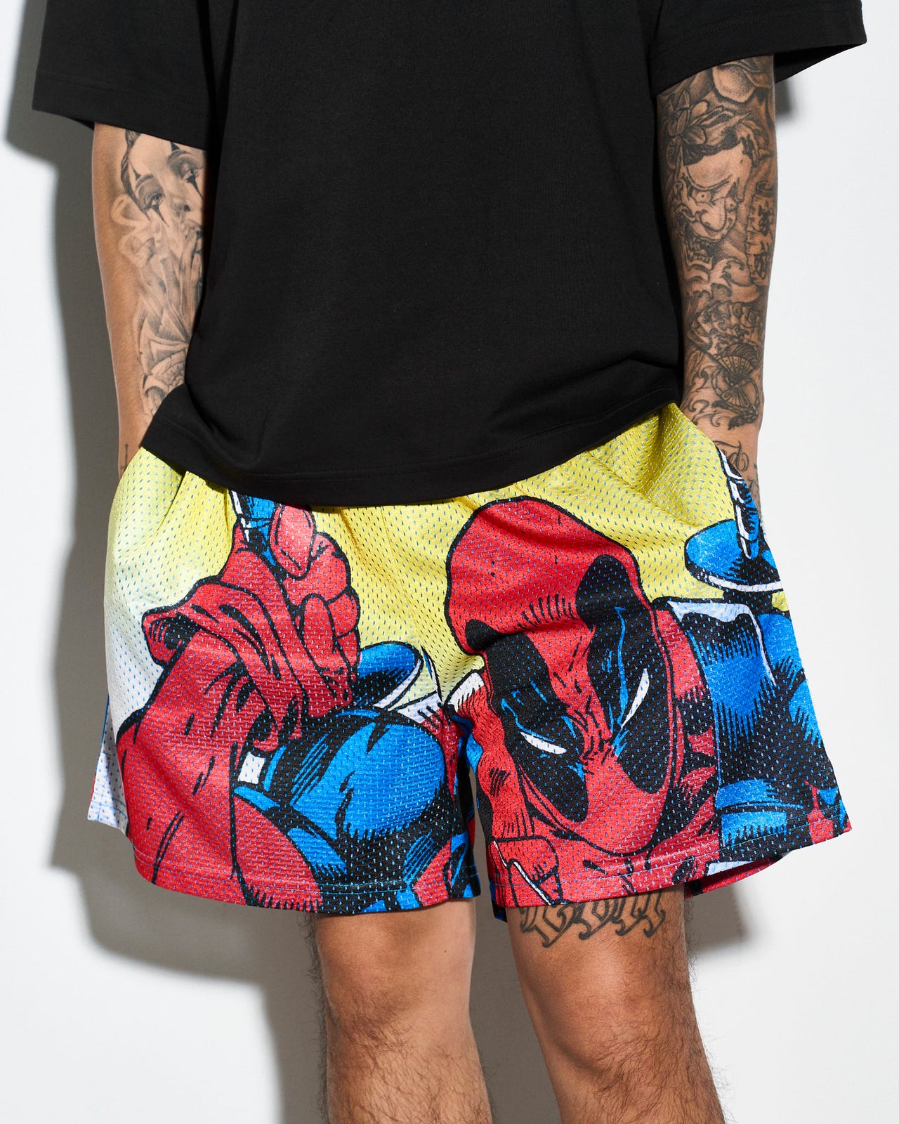 Deadpool Comic Art Retro Shorts – Chalk Line Apparel