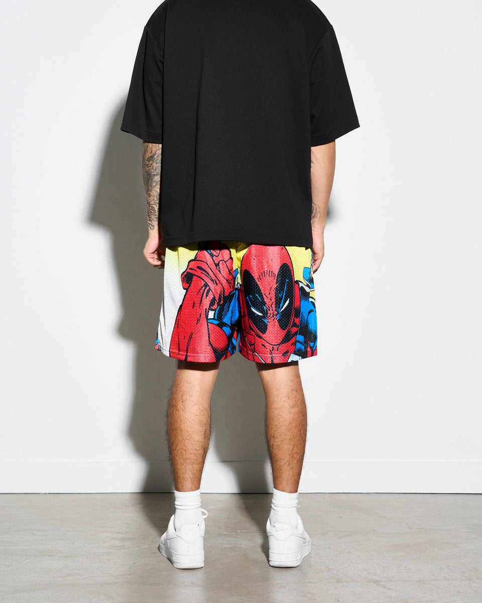 Deadpool Comic Art Retro Shorts – Chalk Line Apparel