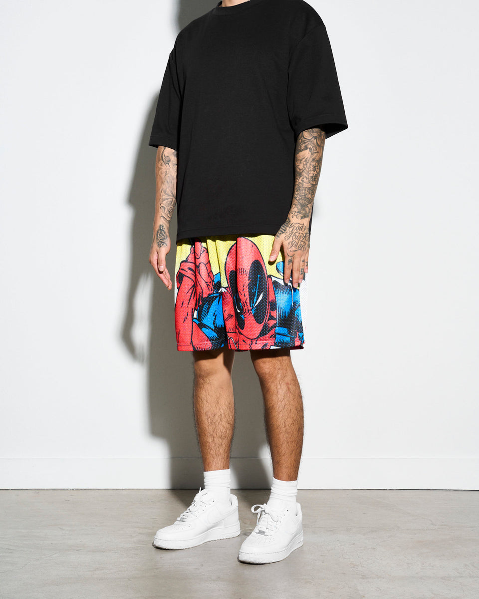 Deadpool Comic Art Retro Shorts – Chalk Line Apparel