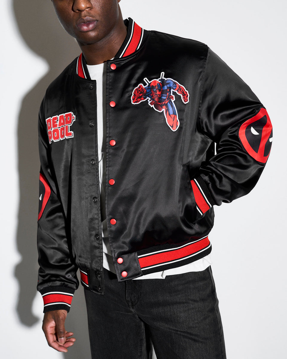 Deadpool Quilted Satin Jacket – Chalk Line Apparel