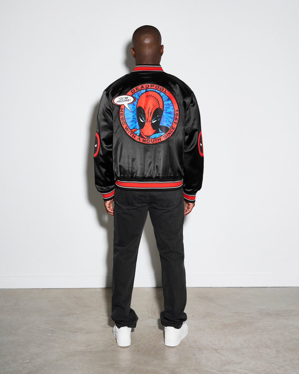 Deadpool Quilted Satin Jacket – Chalk Line Apparel