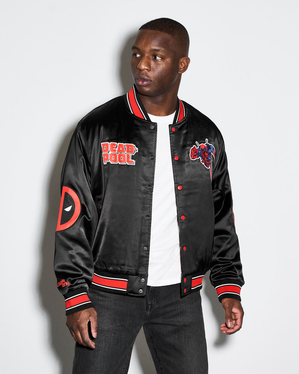 Deadpool Quilted Satin Jacket – Chalk Line Apparel