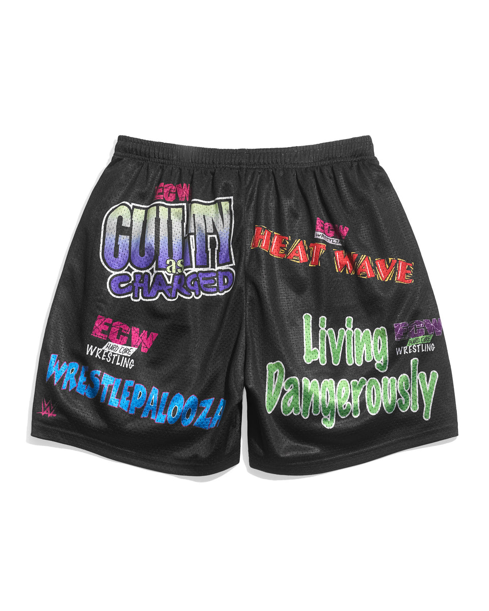 ECW PPV Logos Retro Shorts – Chalk Line Apparel