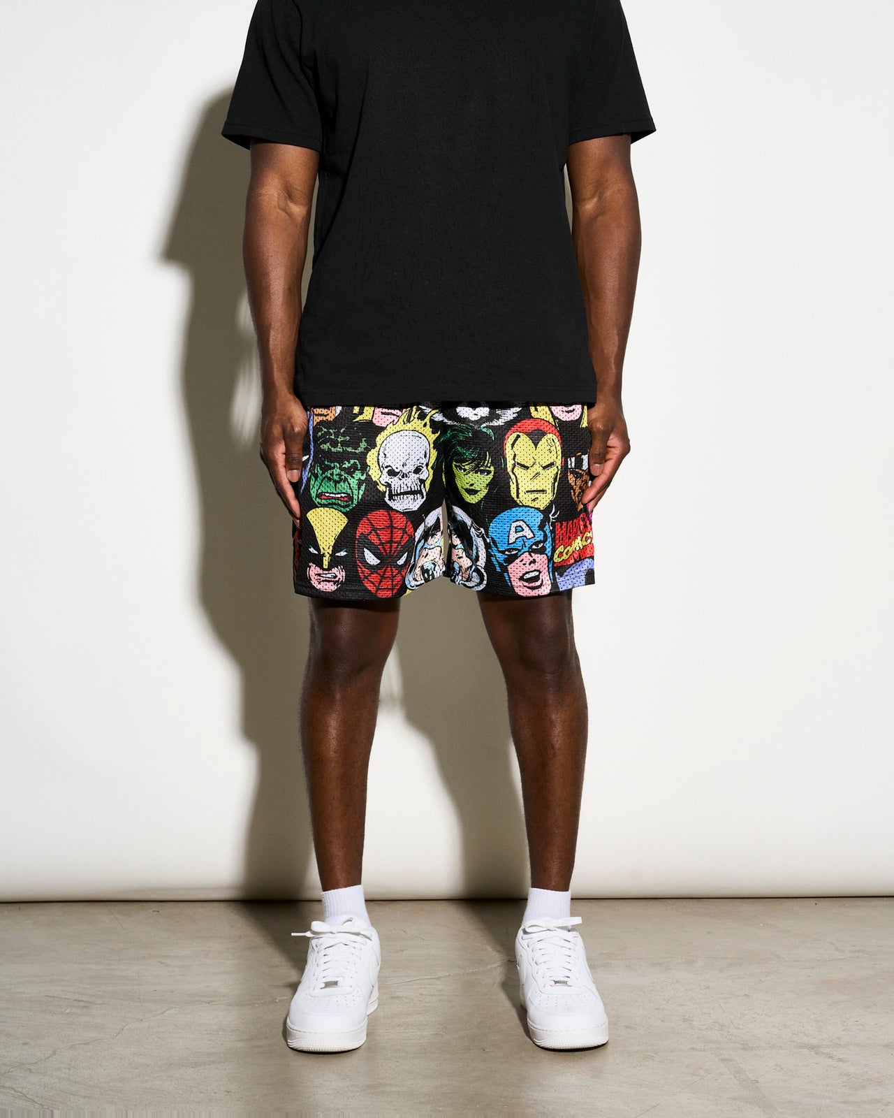 Marvel Comics Heroes Heads Retro Shorts – Chalk Line Apparel