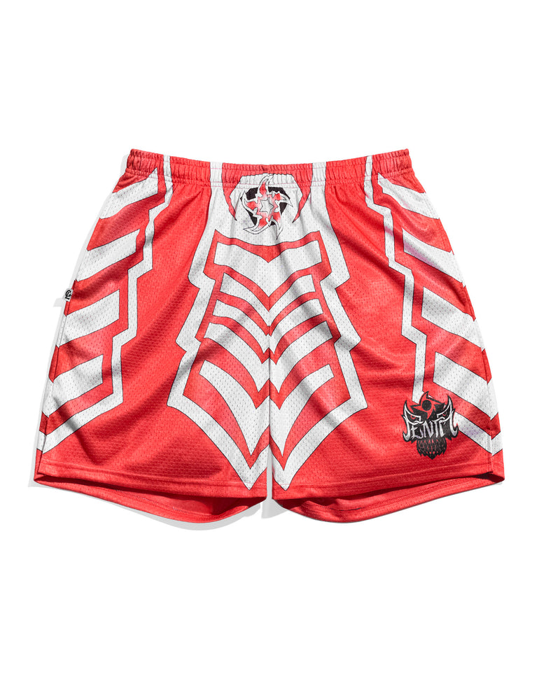 Men's mesh shorts with retro WWE, Music, and Movie themed prints ...