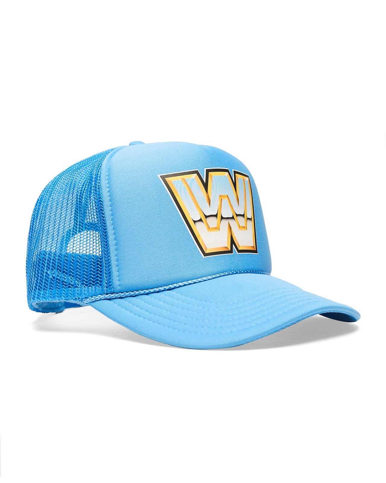 WWE OG Logo Blue Trucker Hat – Chalk Line Apparel