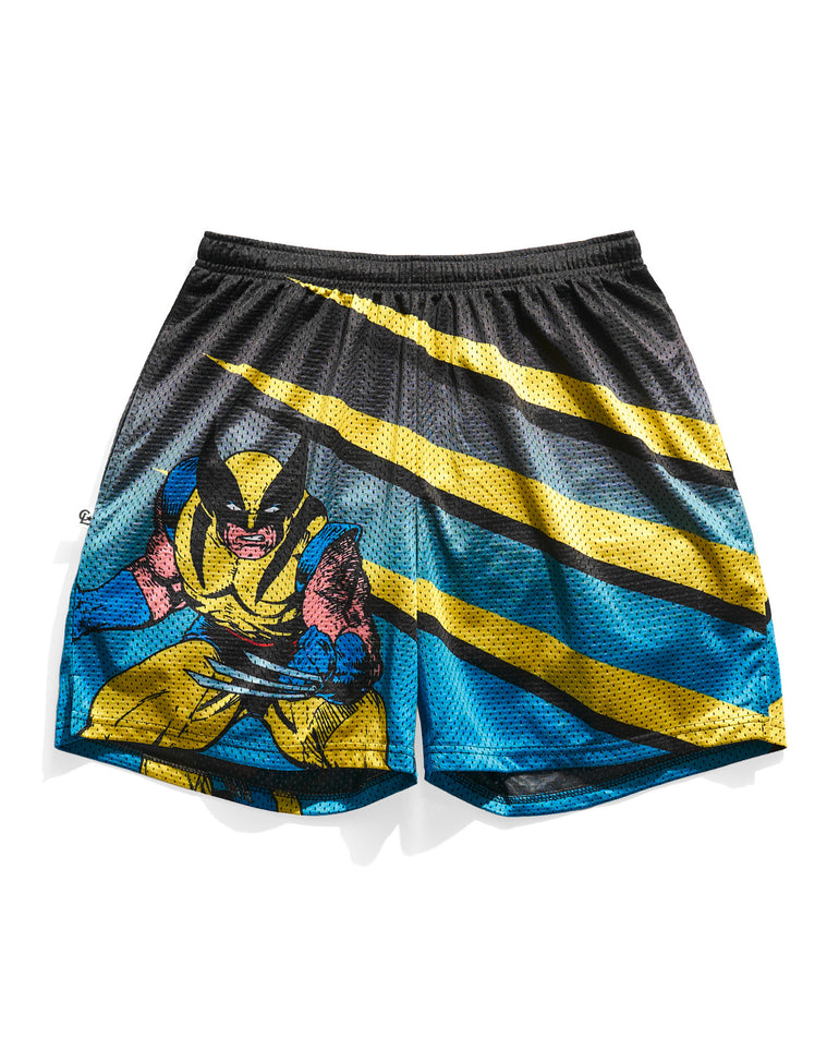 Men's mesh shorts with retro WWE, Music, and Movie themed prints ...