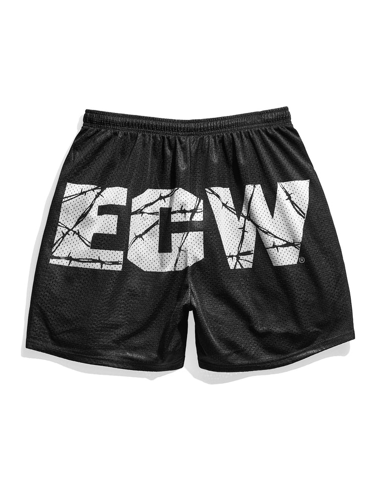 Men's mesh shorts with retro WWE, Music, and Movie themed prints ...
