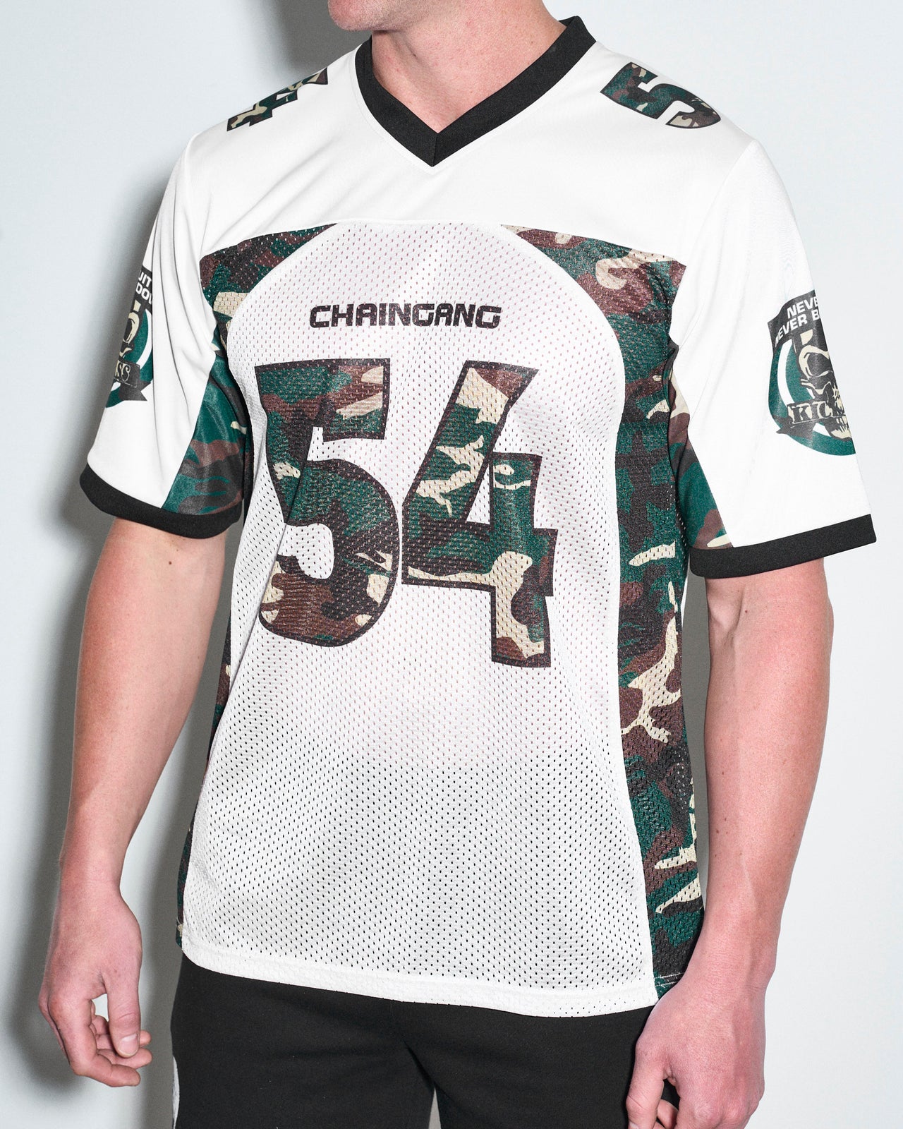 John Cena Chain Gang Camo Football Jersey – Chalk Line Apparel
